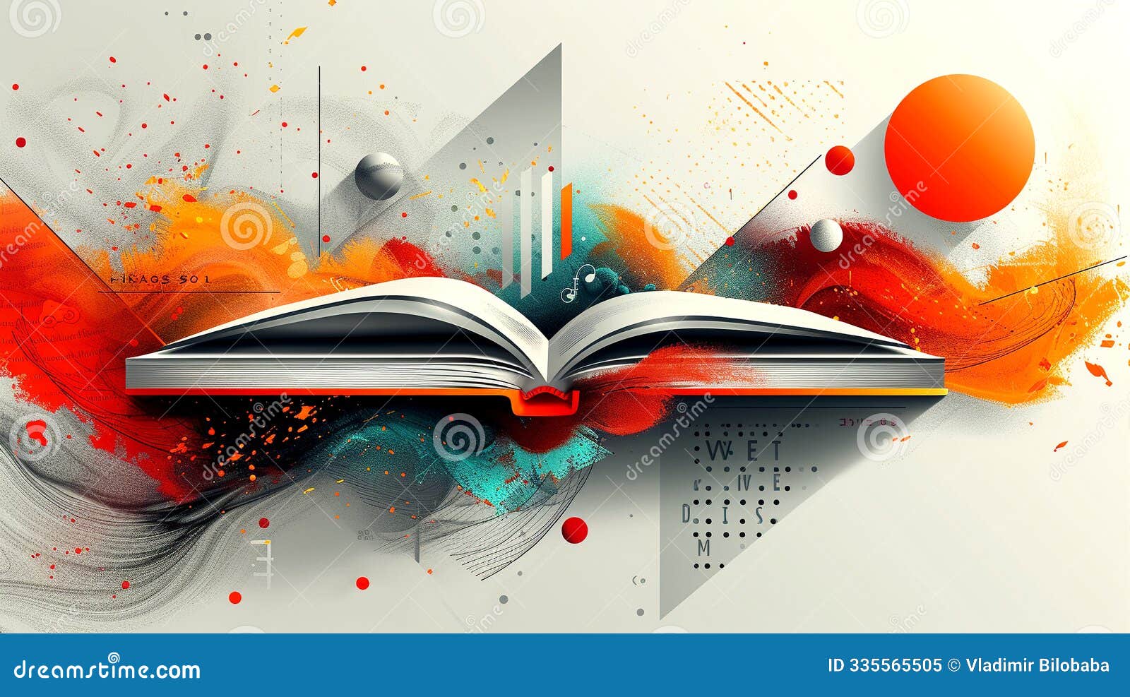 An Open Book Bursts with Colors and Shapes, Inviting Imagination and ...