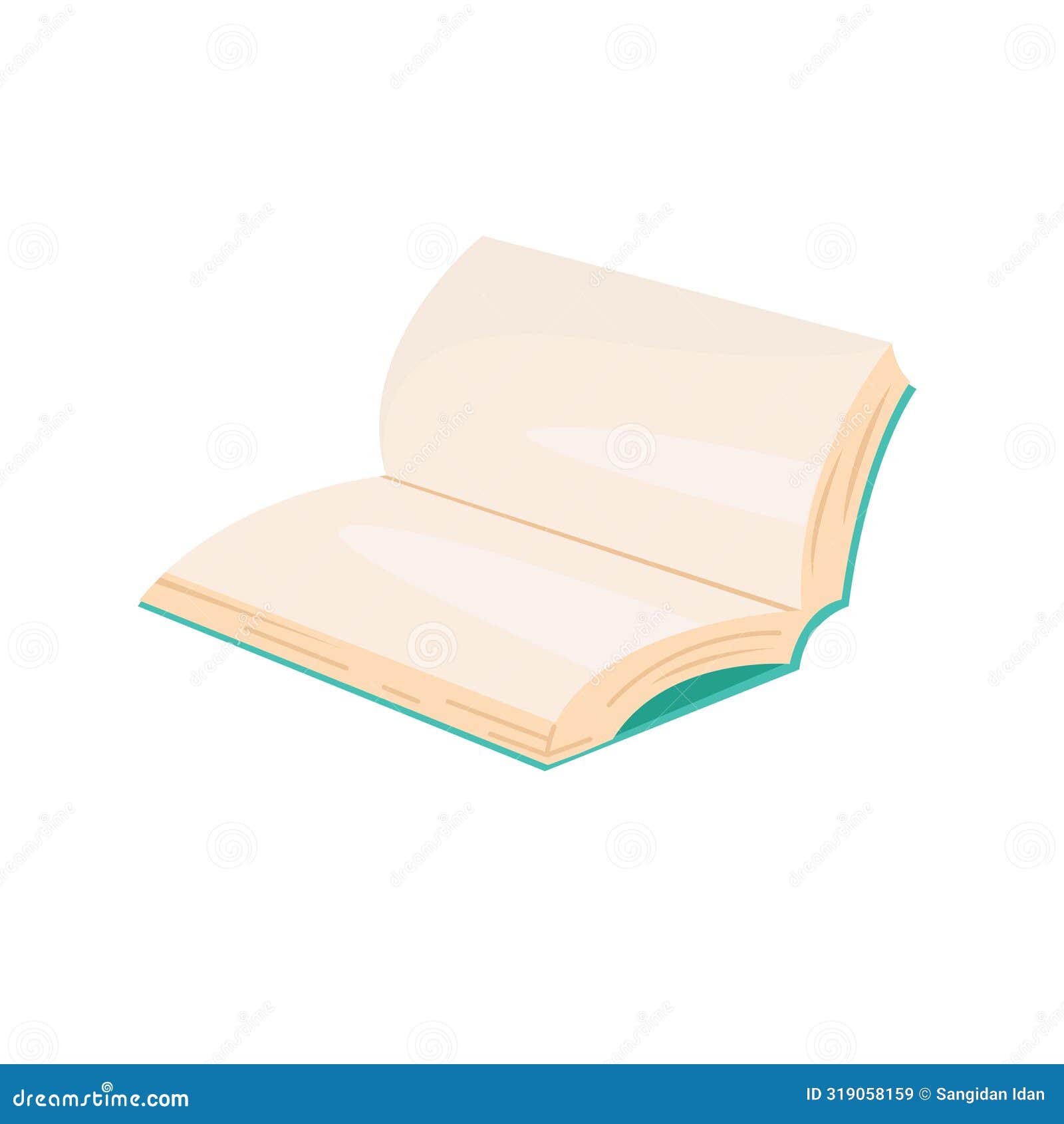 Open Book Cartoon Vector Element Design Template Stock Vector ...