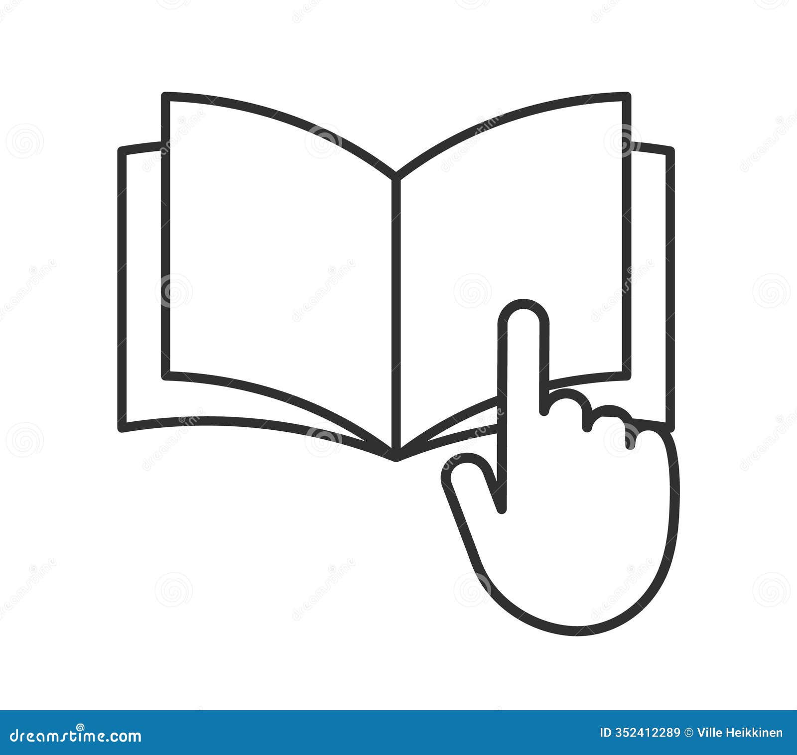 Open Book Catalog Icon Symbol Shape. Instruction Manual Reading Logo ...