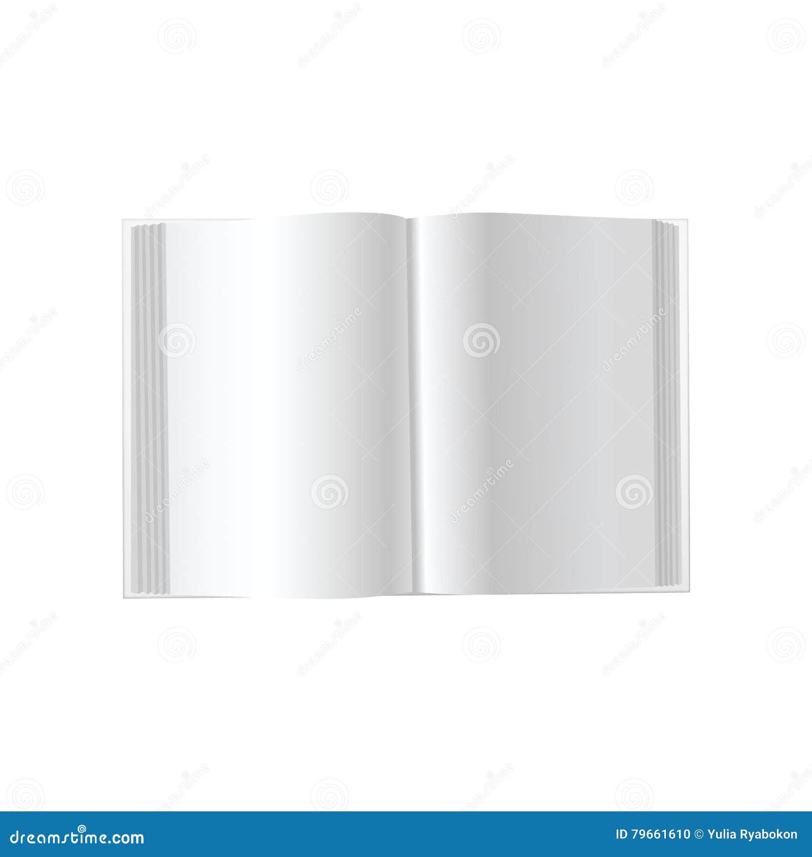 Open Book with Clean Sheets Stock Vector - Illustration of document ...