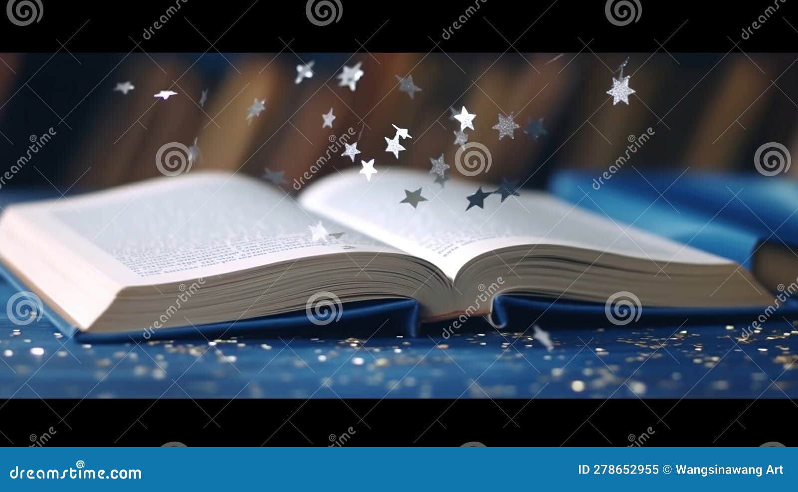 Open Book Close-up Ai Generated Image Stock Illustration - Illustration ...