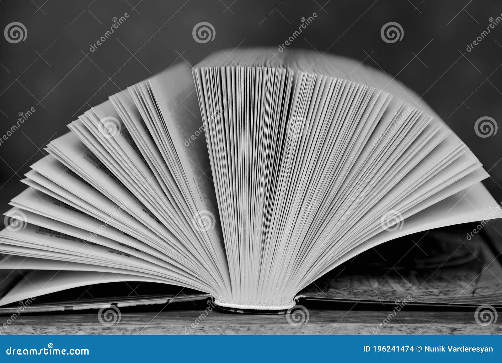 Open Book Close-up on Table. Stock Photo - Image of paper, side: 196241474