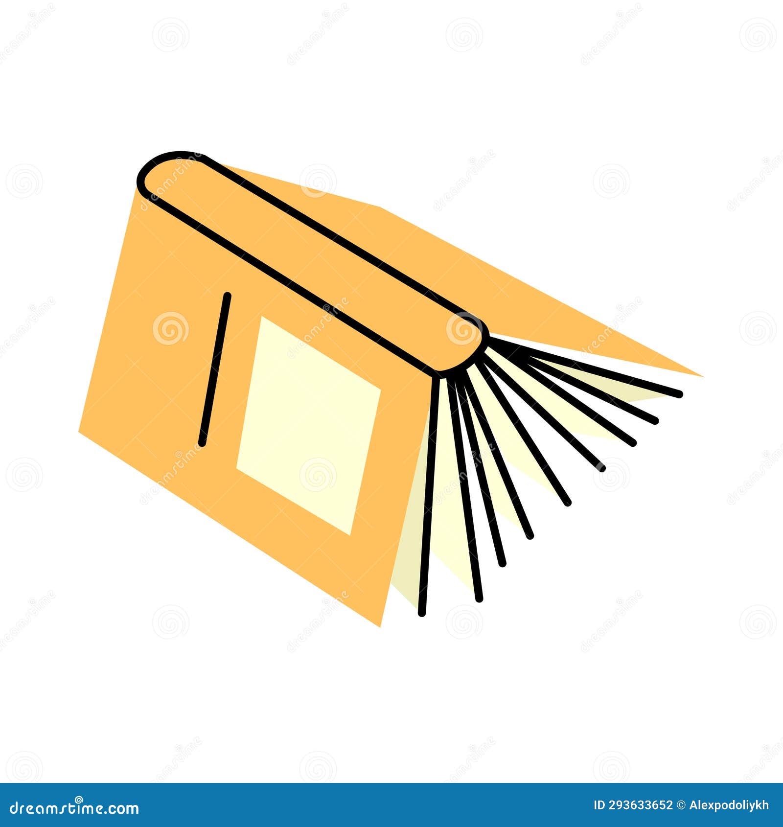 Open Book Color Element. Textbook for Academic Studies Stock Vector ...