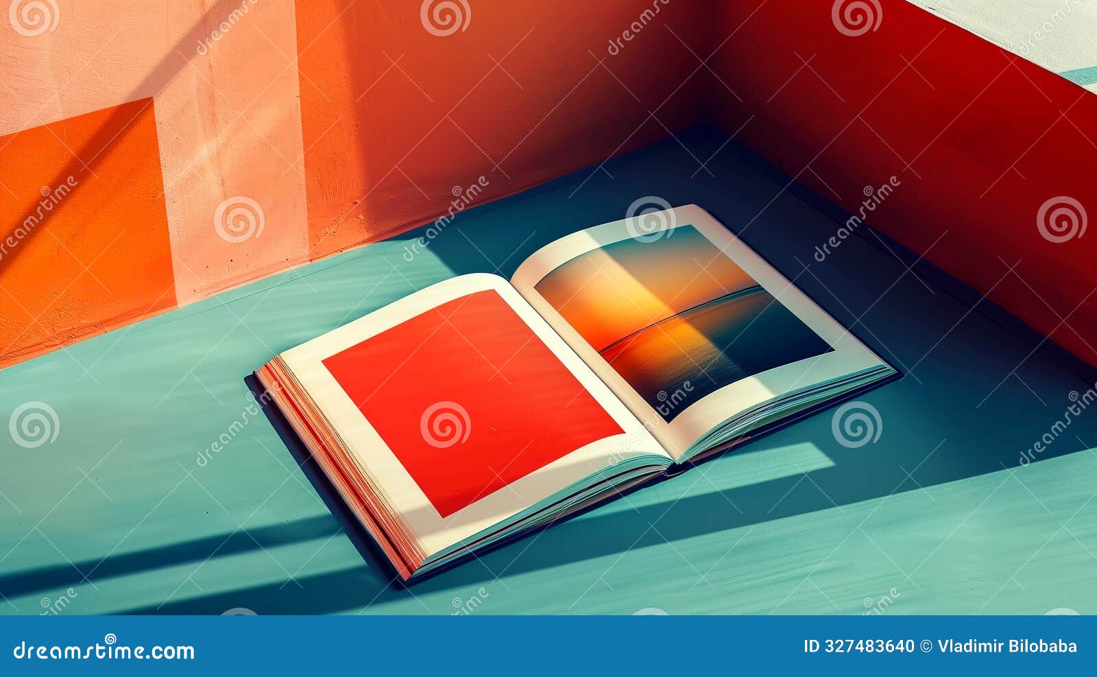Open Book with Colorful Background Stock Illustration - Illustration of ...