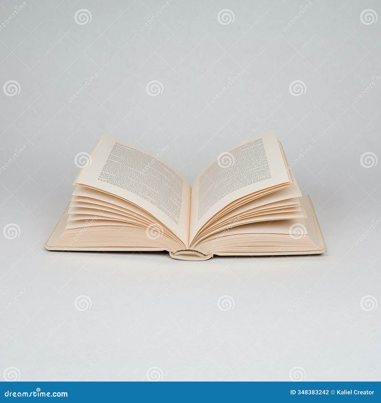 A Open Book with a Completely White Background Stock Illustration ...