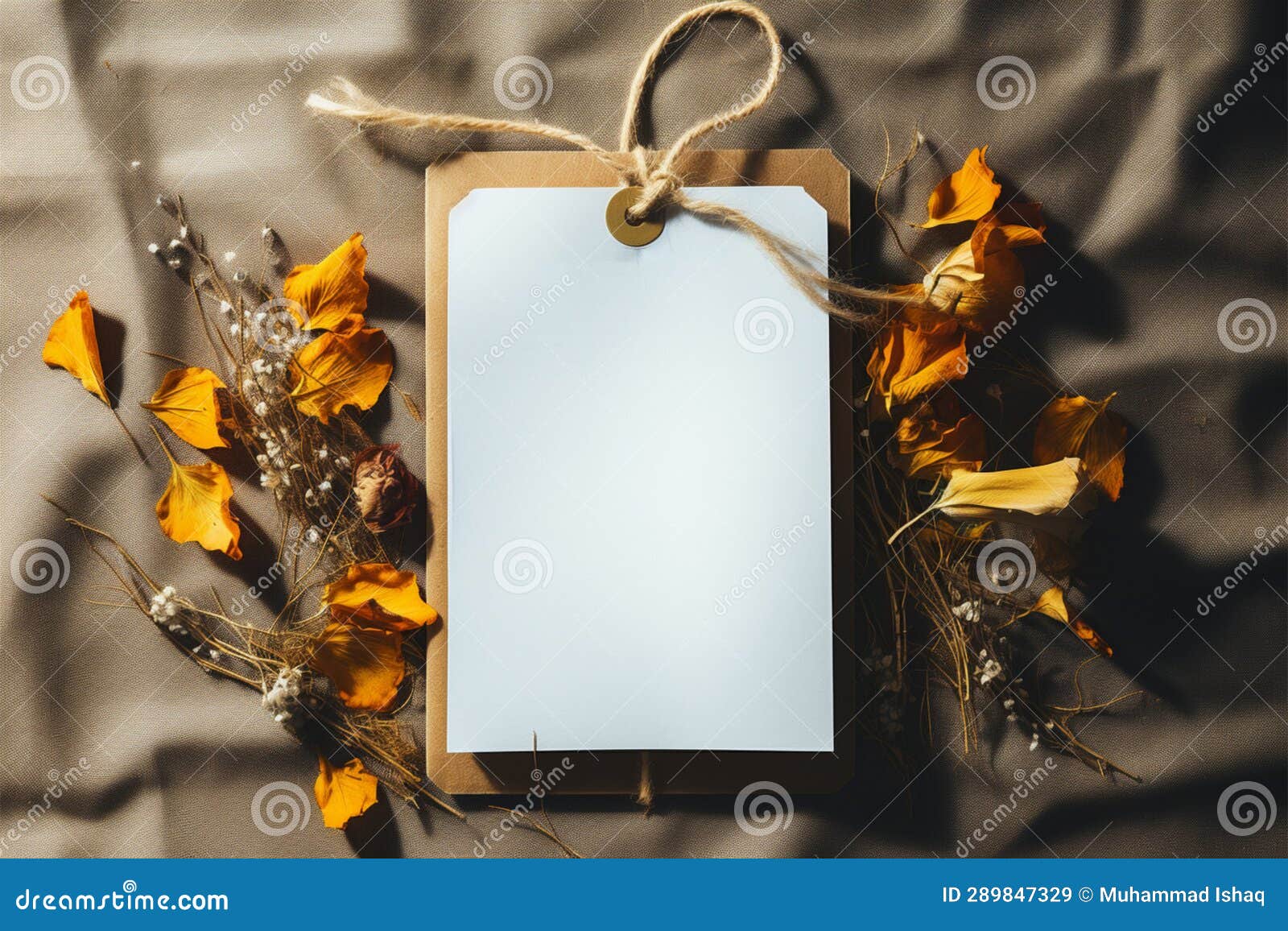 Open Book Composition Adorned with Dry Leaves, Blank Pages, Serene ...