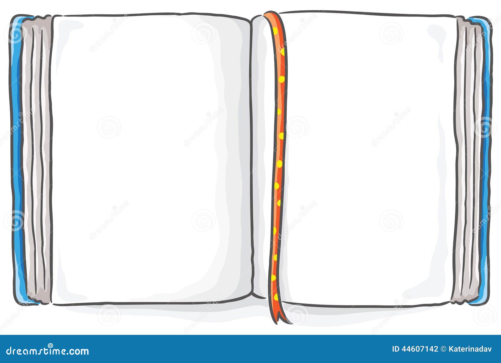 Open book stock vector. Illustration of cartoon, drawing - 44607142