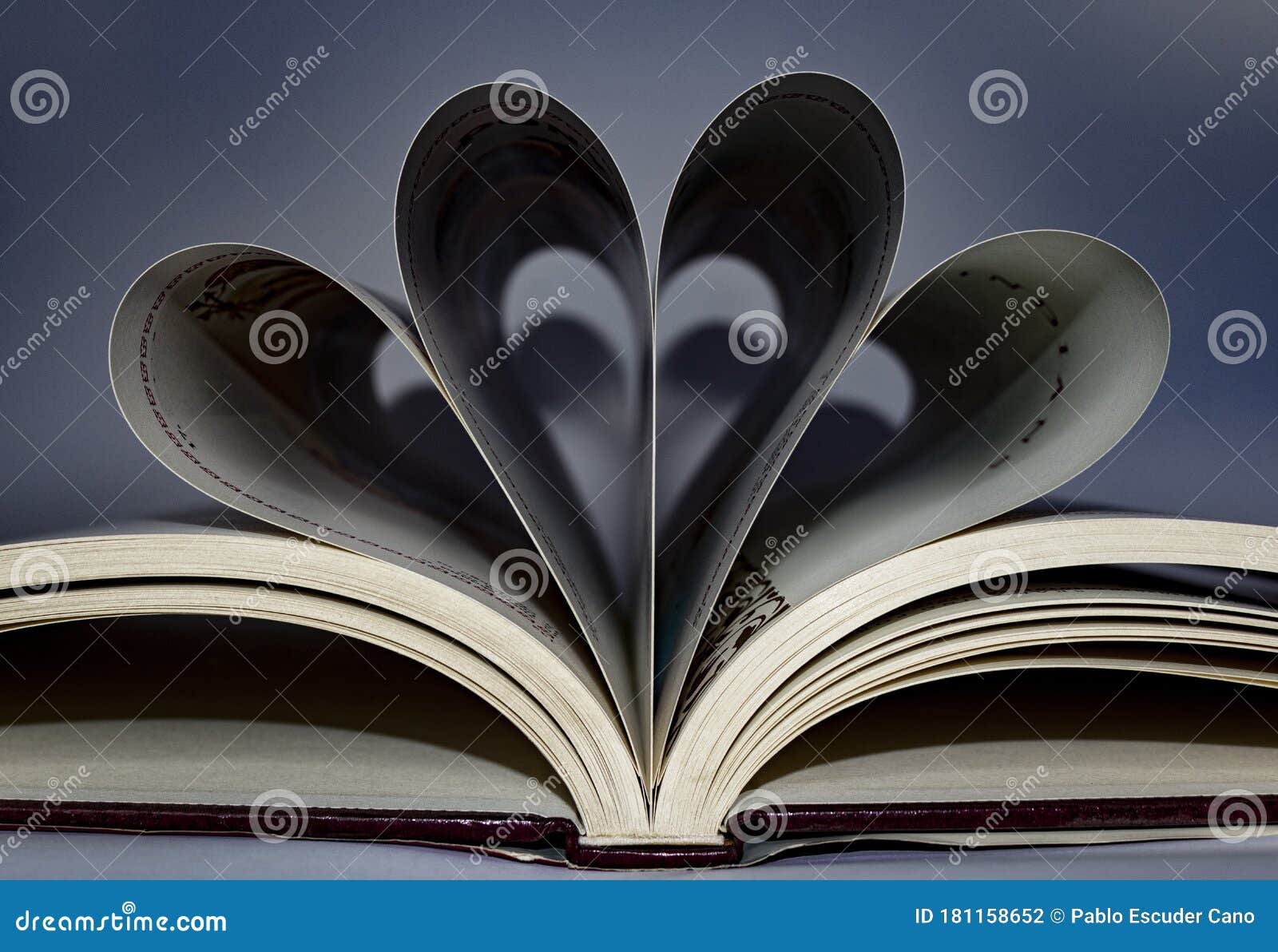 Open Book Creating Shapes with Sheets Stock Photo - Image of light ...