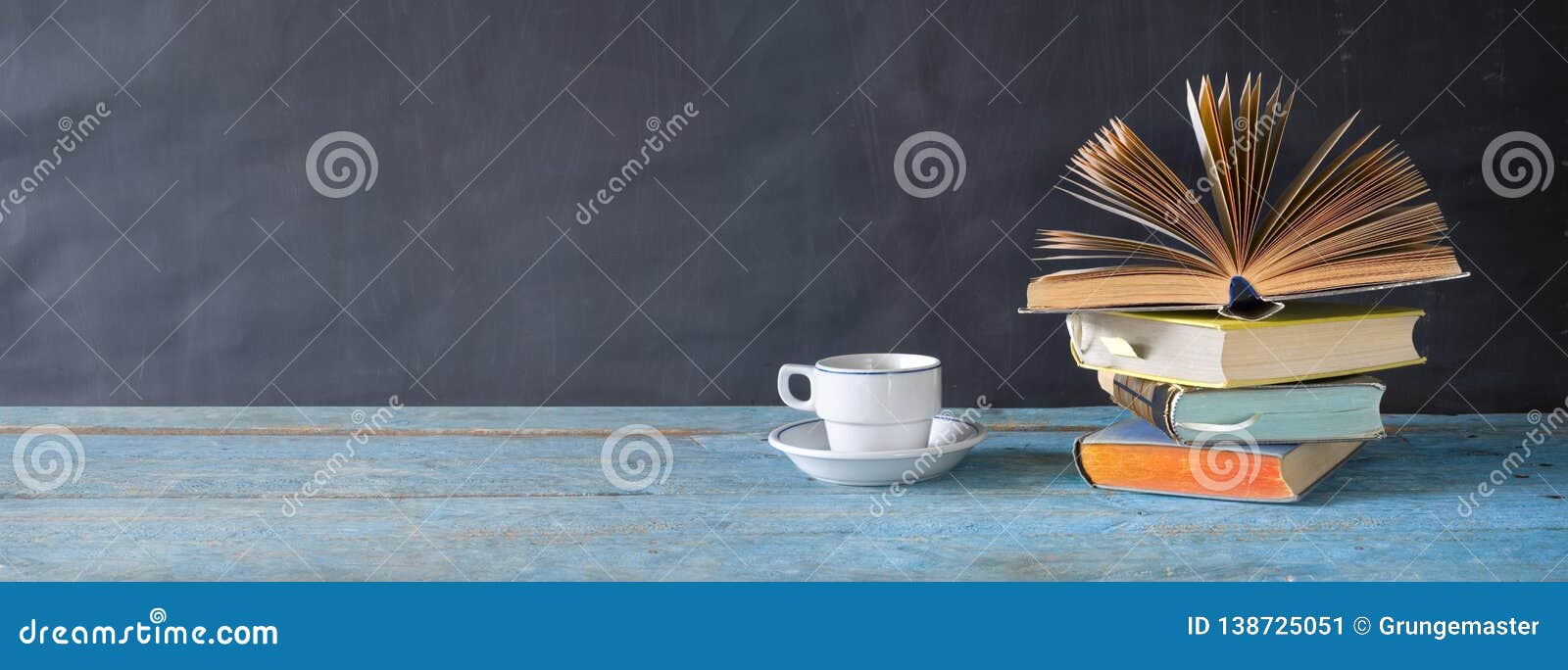 Open Book and a Cup of Coffee. Reading, Learning, Education, Literature ...