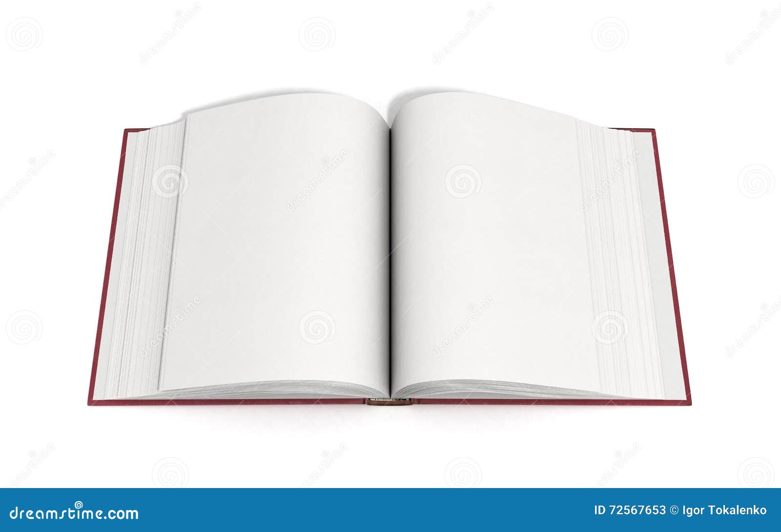 Open Book 3d Render on White Background Stock Illustration ...