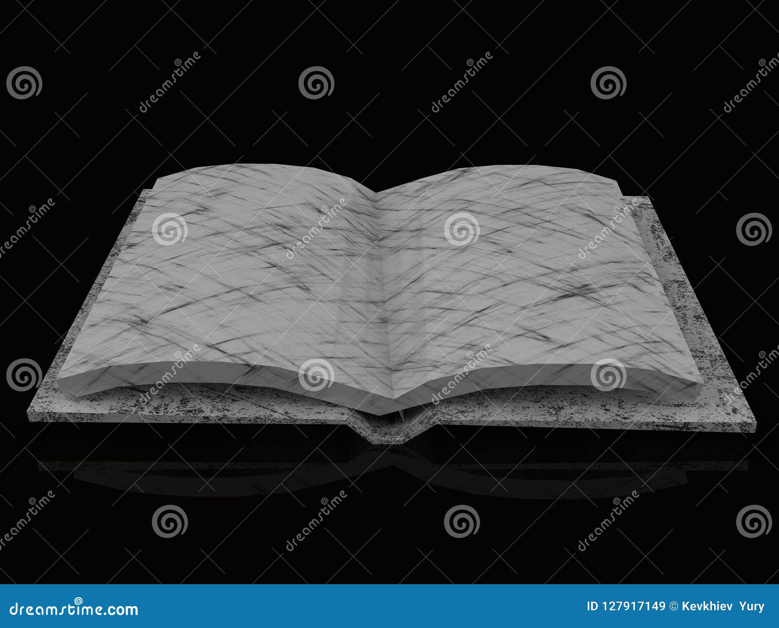 Open book 3D rendering stock illustration. Illustration of blank ...