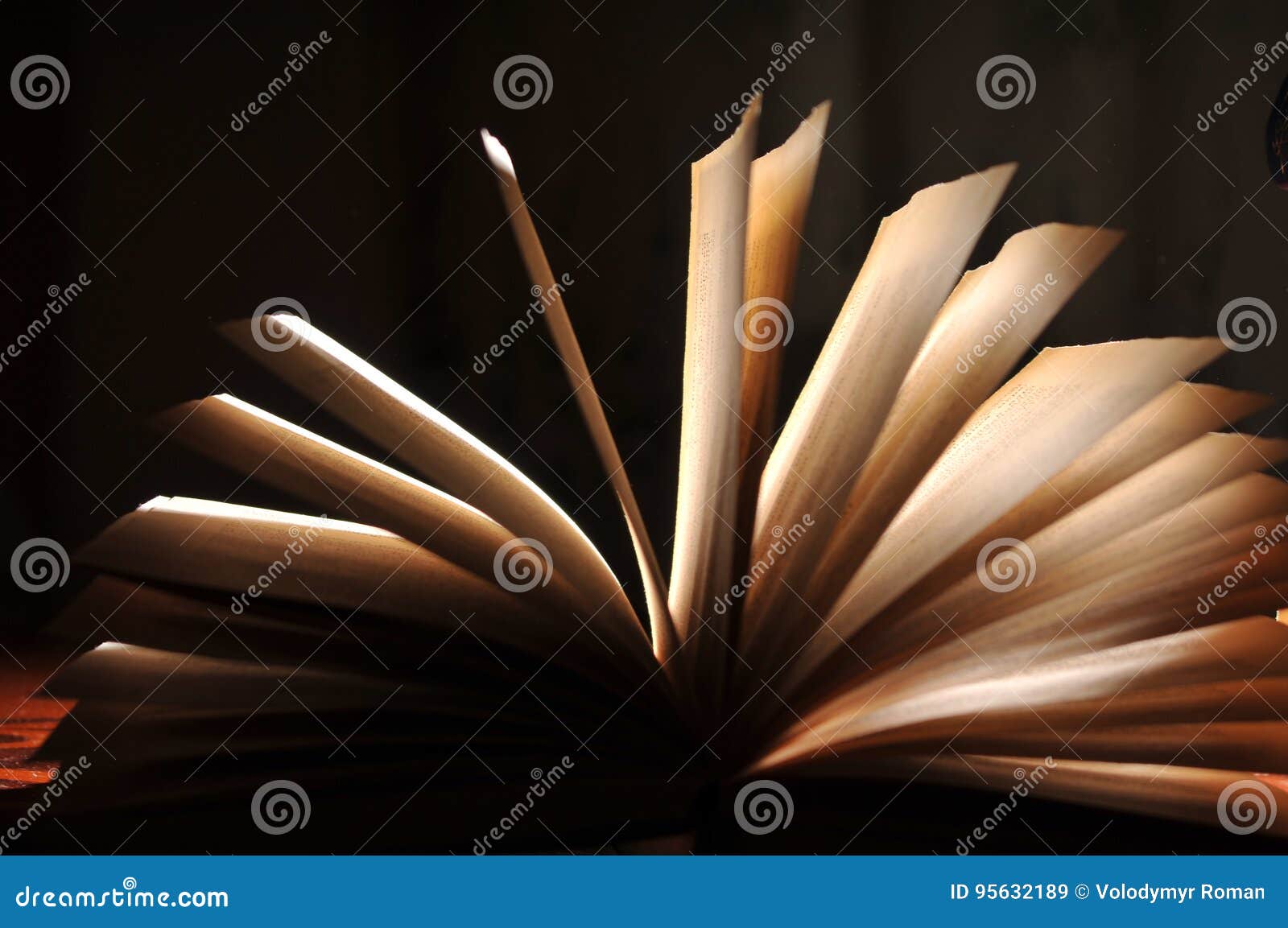 An open book stock image. Image of dark, literature, glow - 95632189