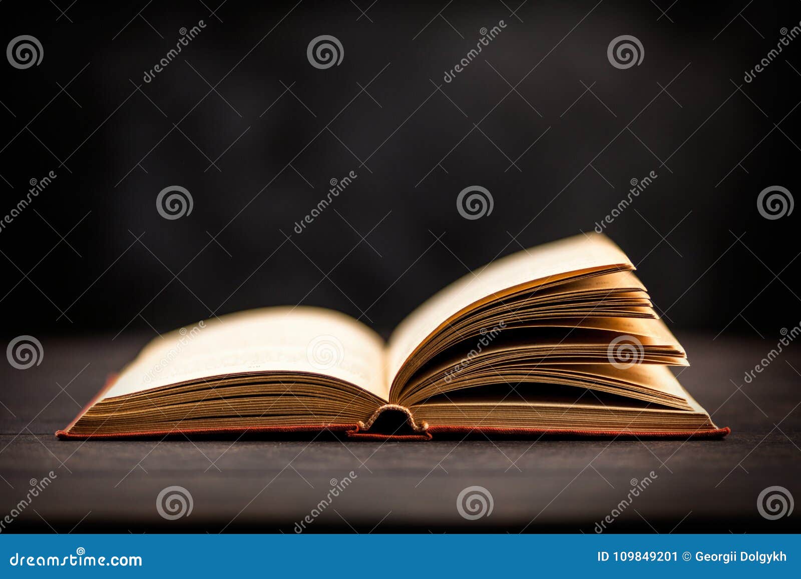 Open Book Black Background