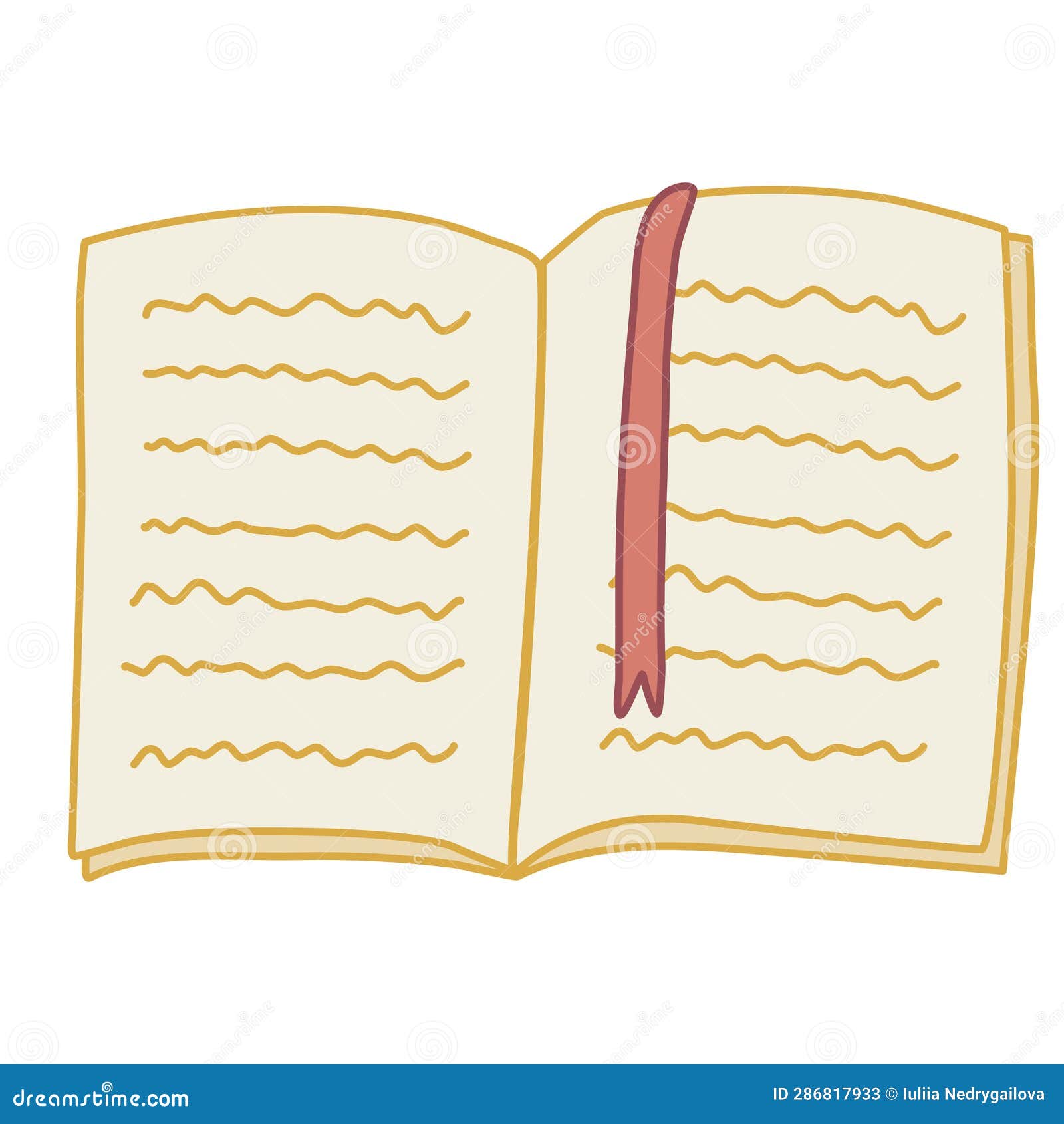 Open Book or Diary with Bookmark, Vector Stock Vector - Illustration of ... Open Book or Diary with Bookmark, Vector Stock Vector - Illustration of ...