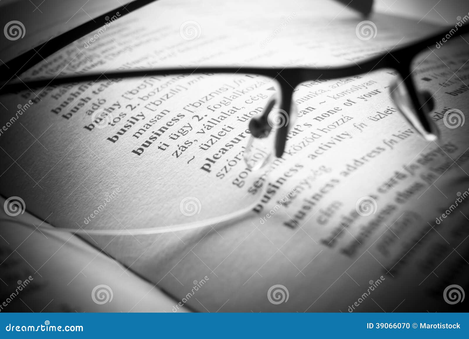 Open Book Dictionary Letters, Close Up Stock Photo - Image of write ...