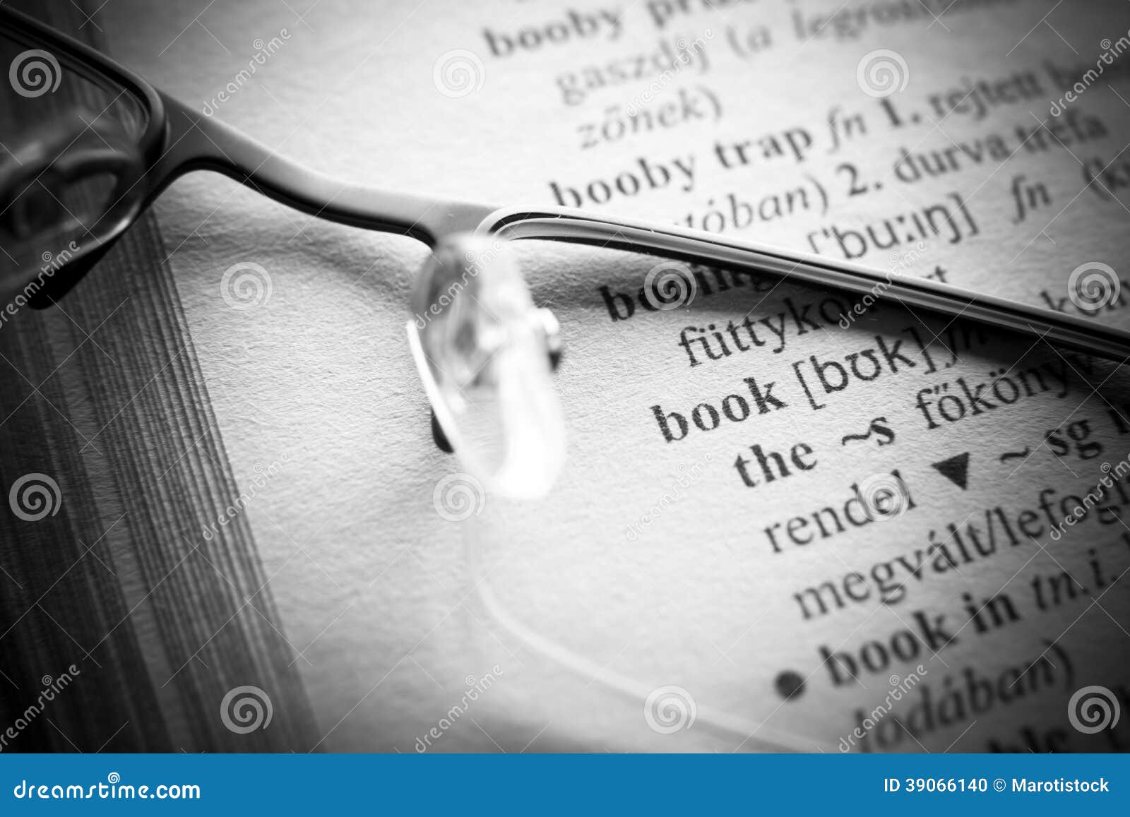 Open Book Dictionary Letters, Close Up Stock Photo - Image of line ...