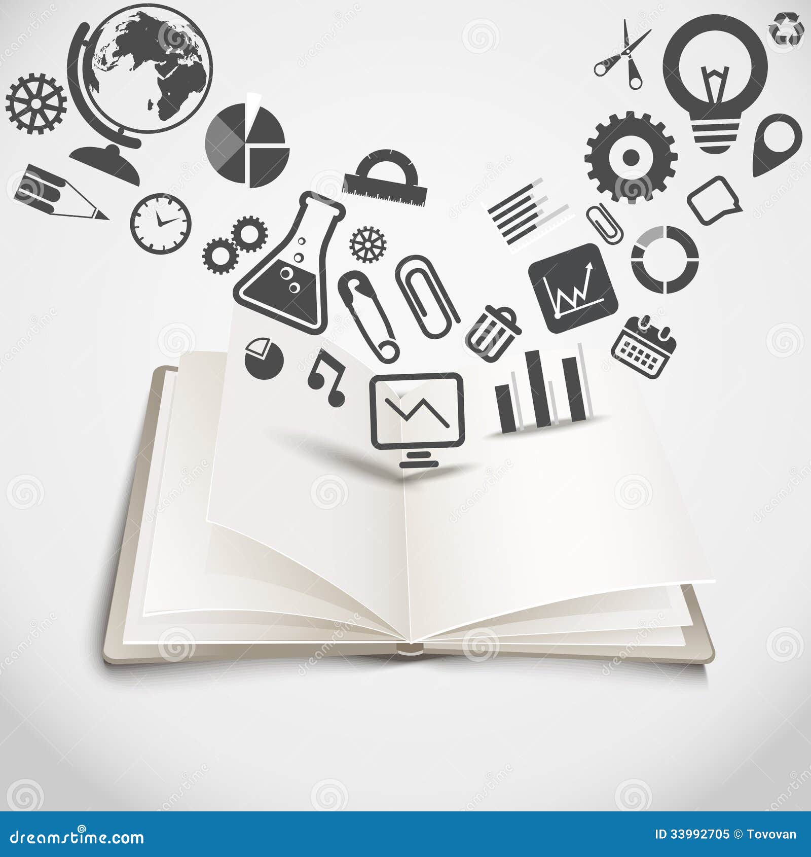 Open book stock vector. Illustration of growth, business - 33992705