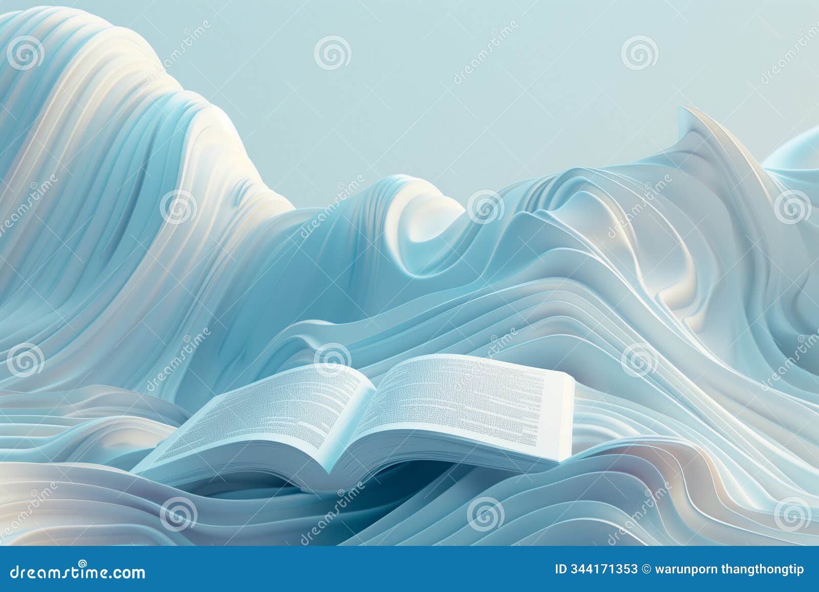 Open Book on Dramatic Cinematic Mountain Nature Representing, Knowledge ...