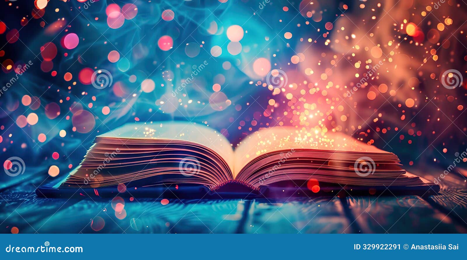 An Open Book with Exploding Colors Stock Image - Image of levitate ...
