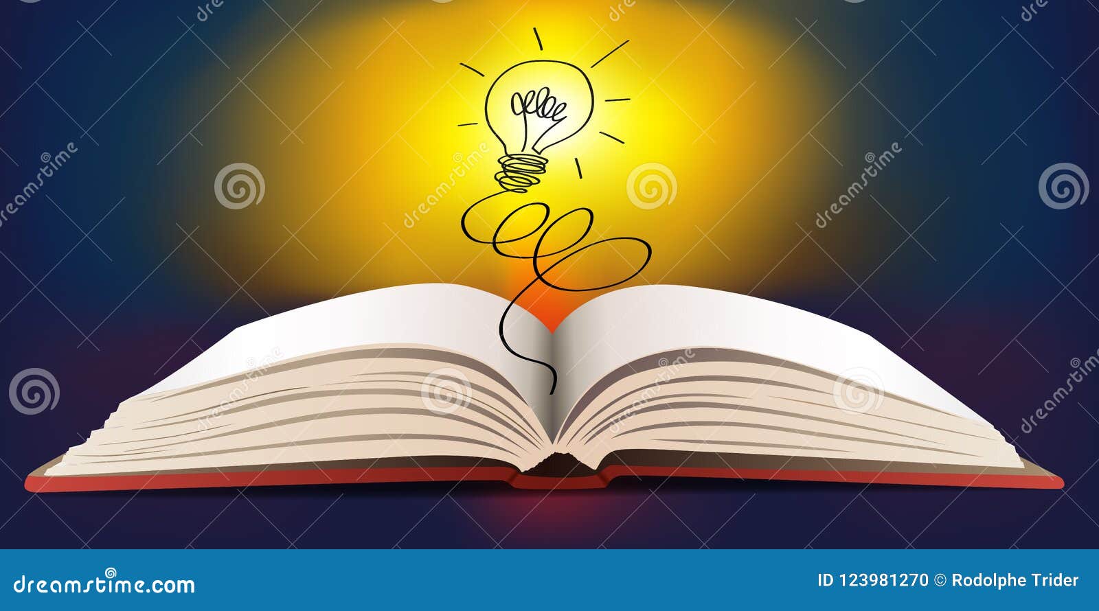 Open Book Expressing the Concept of an Idea Stock Vector - Illustration ...