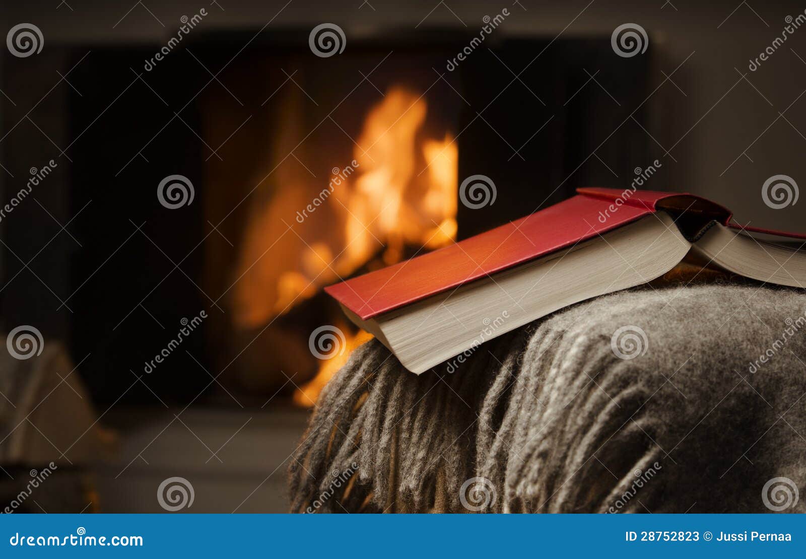 Open book by fireplace. stock image. Image of indoor - 28752823