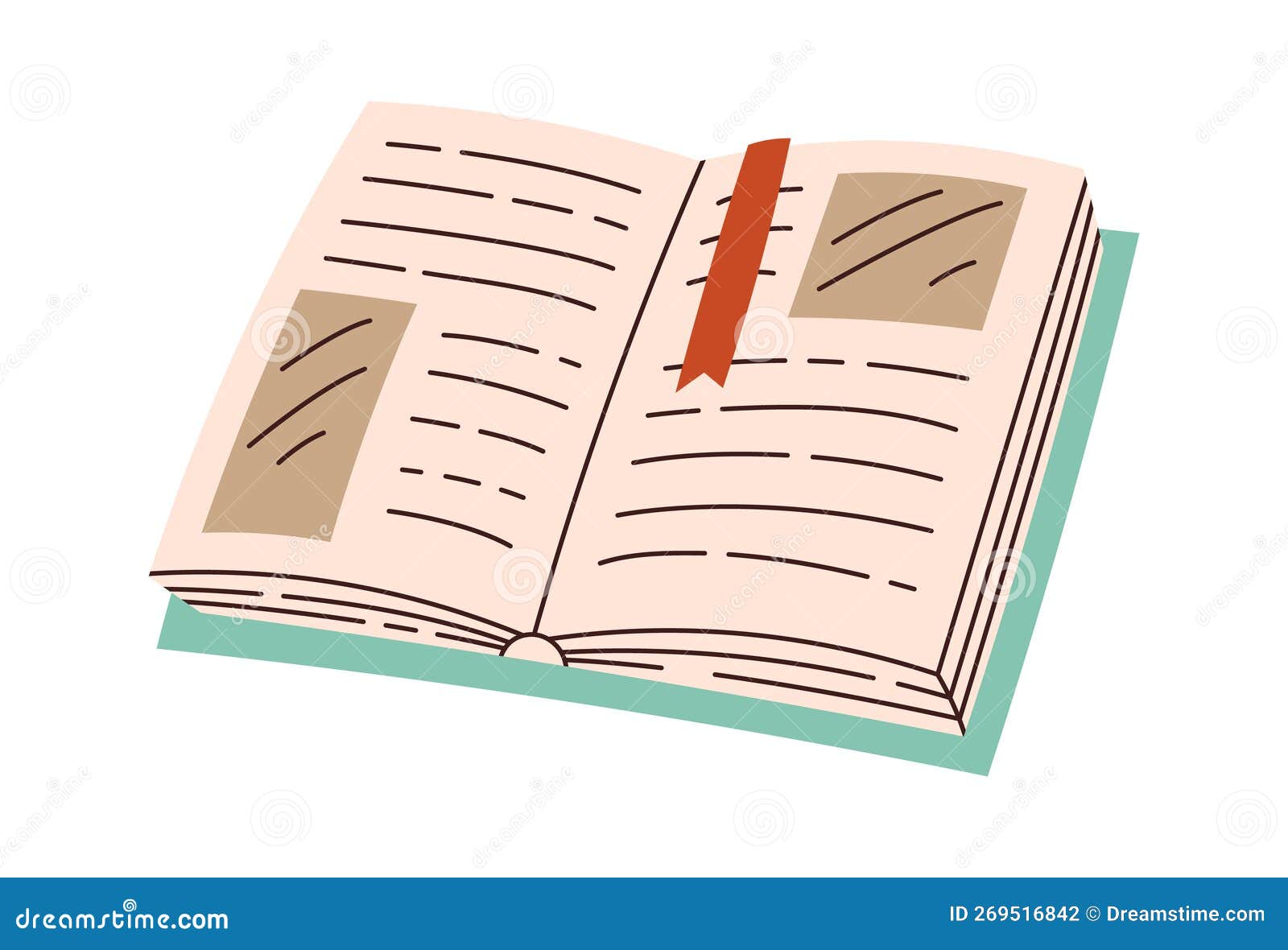 Open Book Flat Icon Reading Literature Stock Vector - Illustration of ...