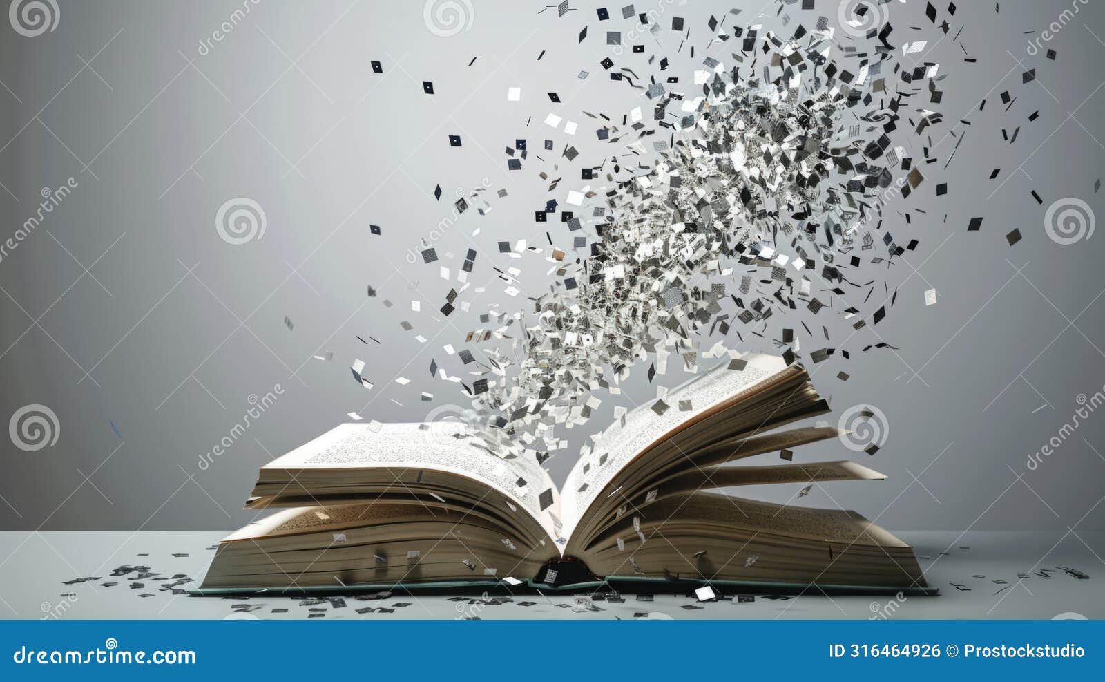 Open Book Flying Out of Its Pages Stock Photo - Image of education ...