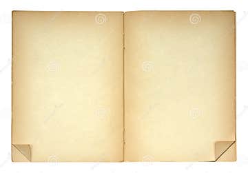 Open Book with Folded Page Corners Stock Photo - Image of hollow ...