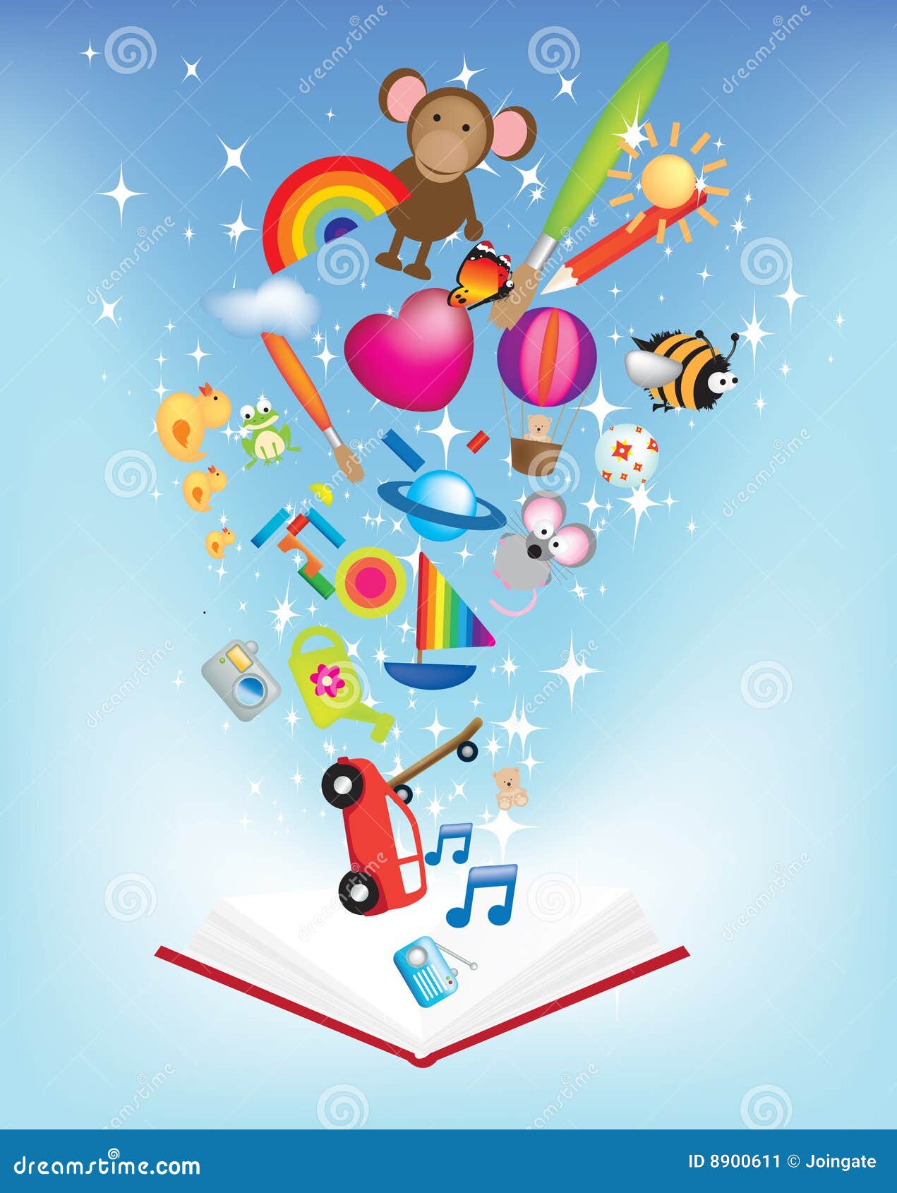 Open Book Fun Reading Illustration Stock Vector - Illustration of ...