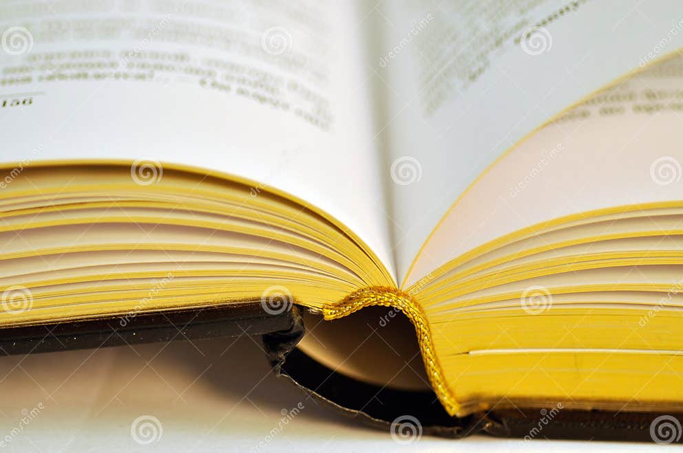A Open Book with Gilded Edges Stock Image - Image of gilding, elegant ...