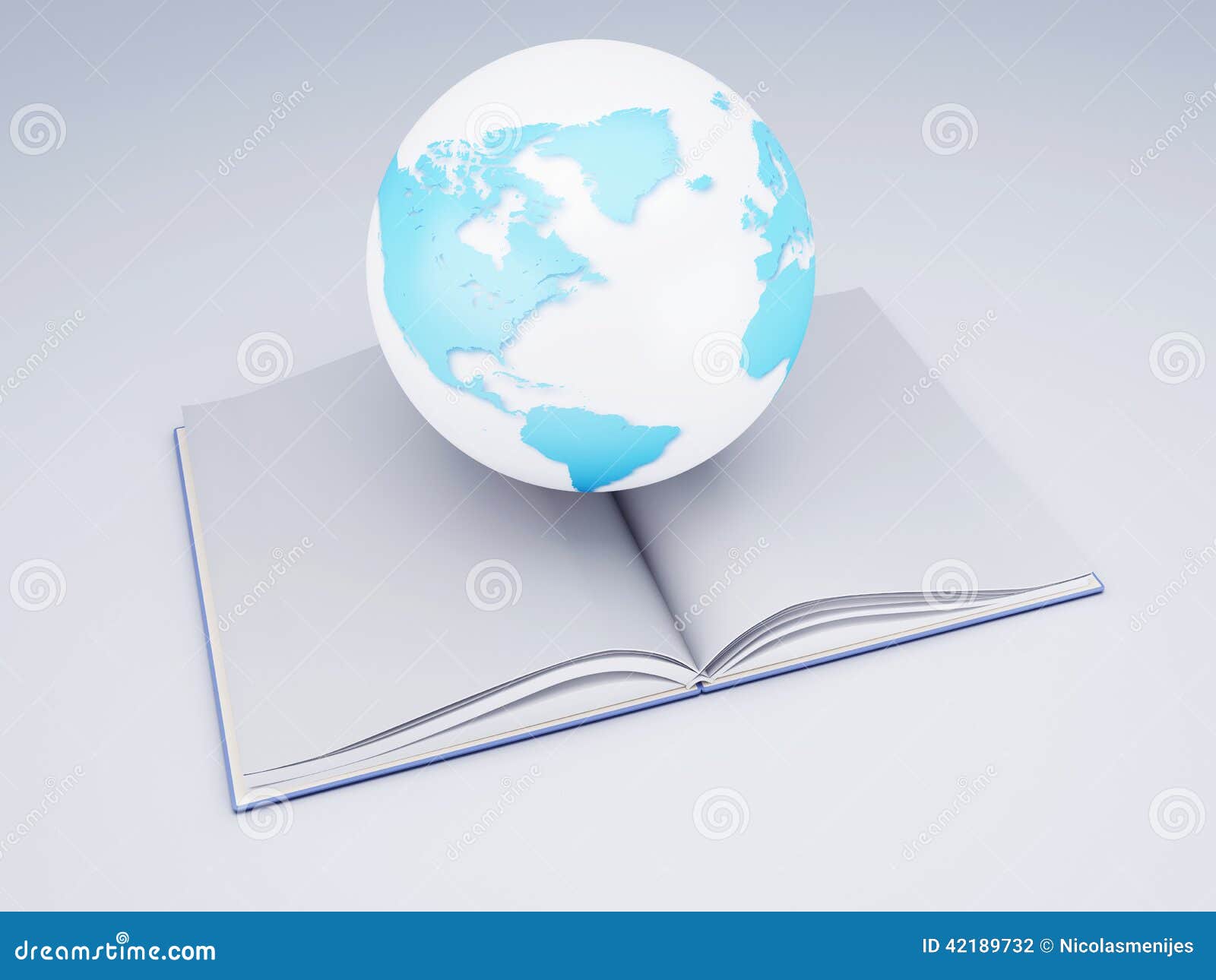 Open Book and Globe. Knowledge Concept Stock Illustration ...