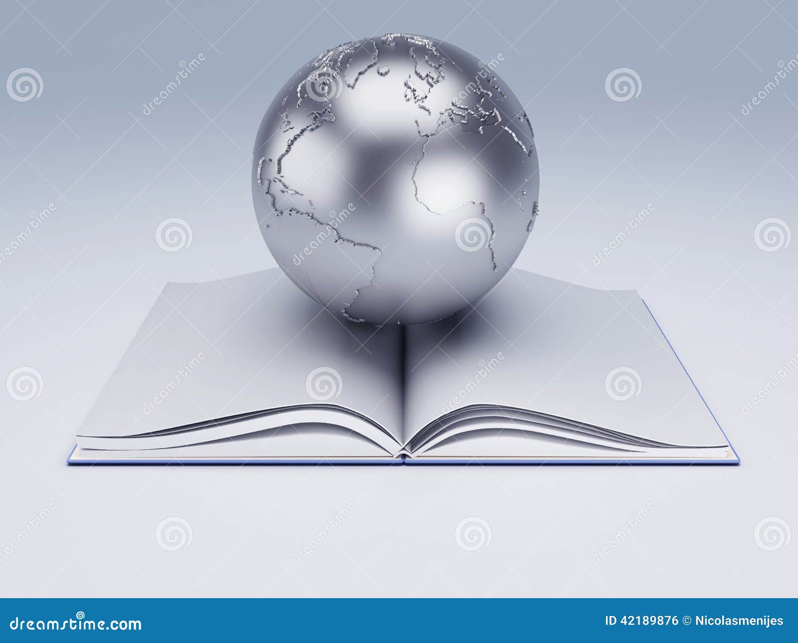 Open Book and Globe. Knowledge Concept Stock Illustration ...
