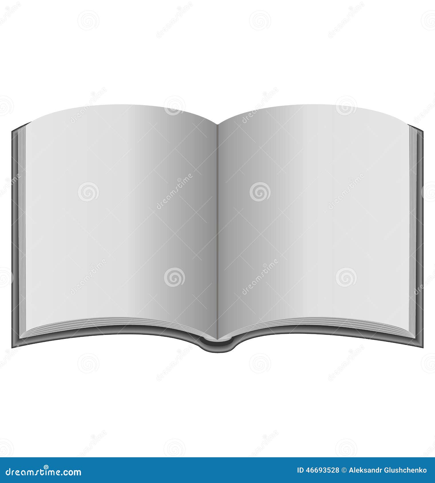 Open Book in Grayscale Colors Stock Vector - Illustration of ...