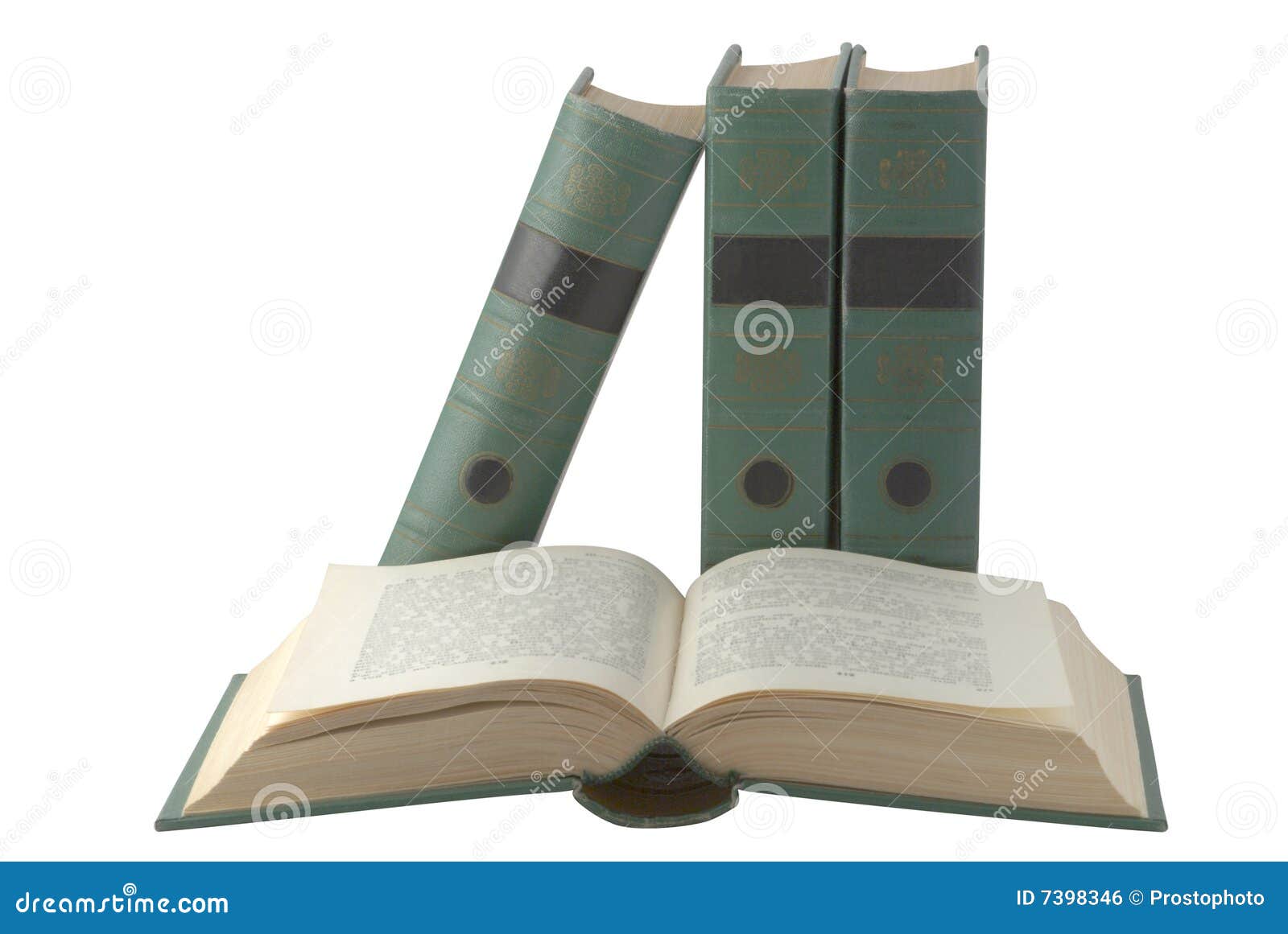 Open book with green cover stock photo. Image of book - 7398346
