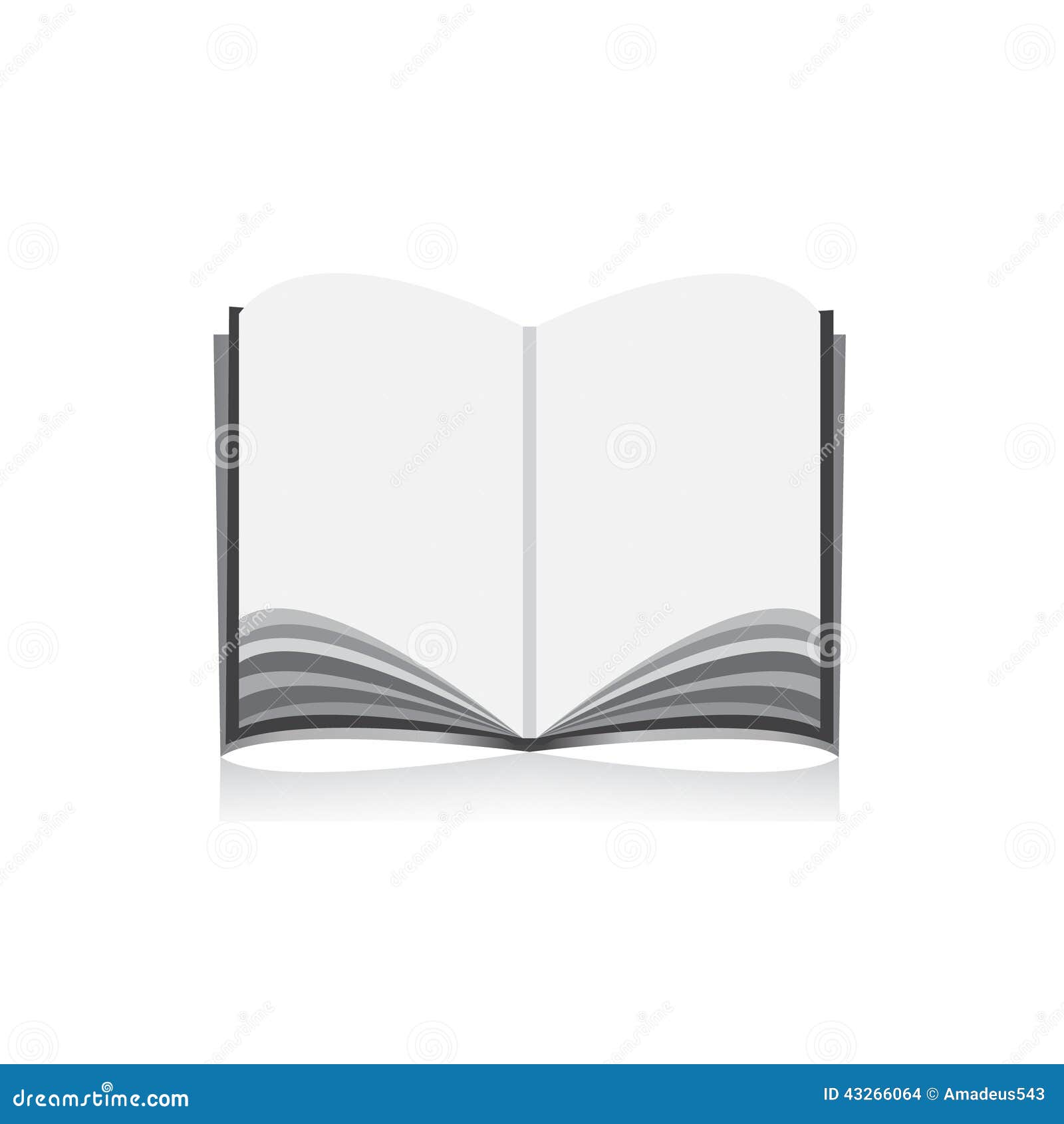 Open book stock vector. Illustration of literature, open - 43266064