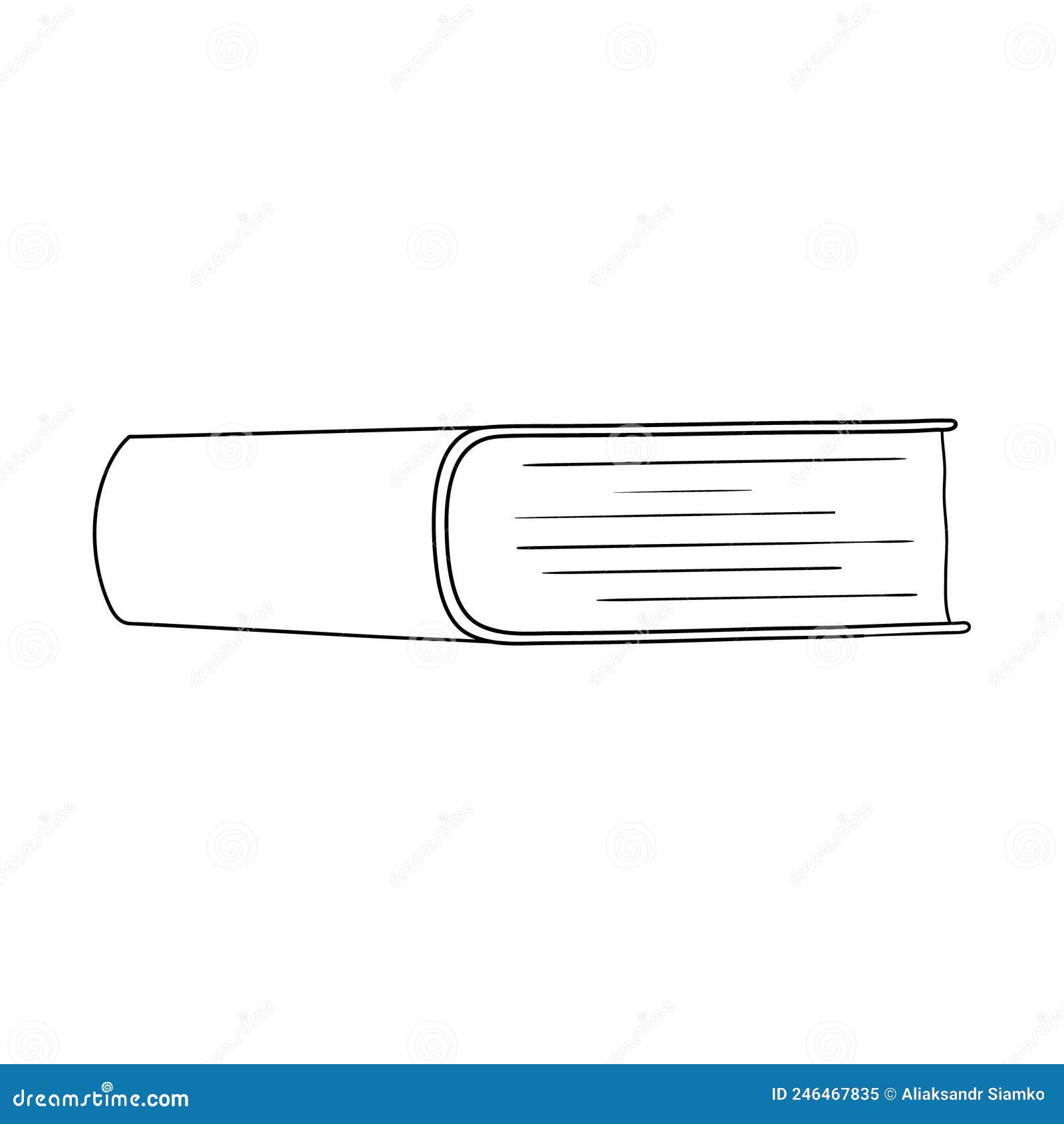 Open Book Hand Draw, Line Art Black and White Stock Vector ...