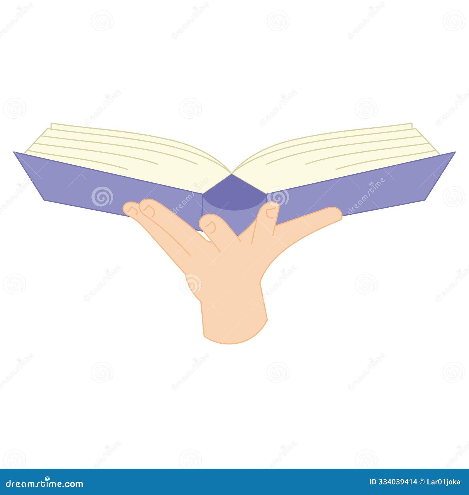 Open Book in a Hand School Supplies Icon Vector Stock Illustration ...