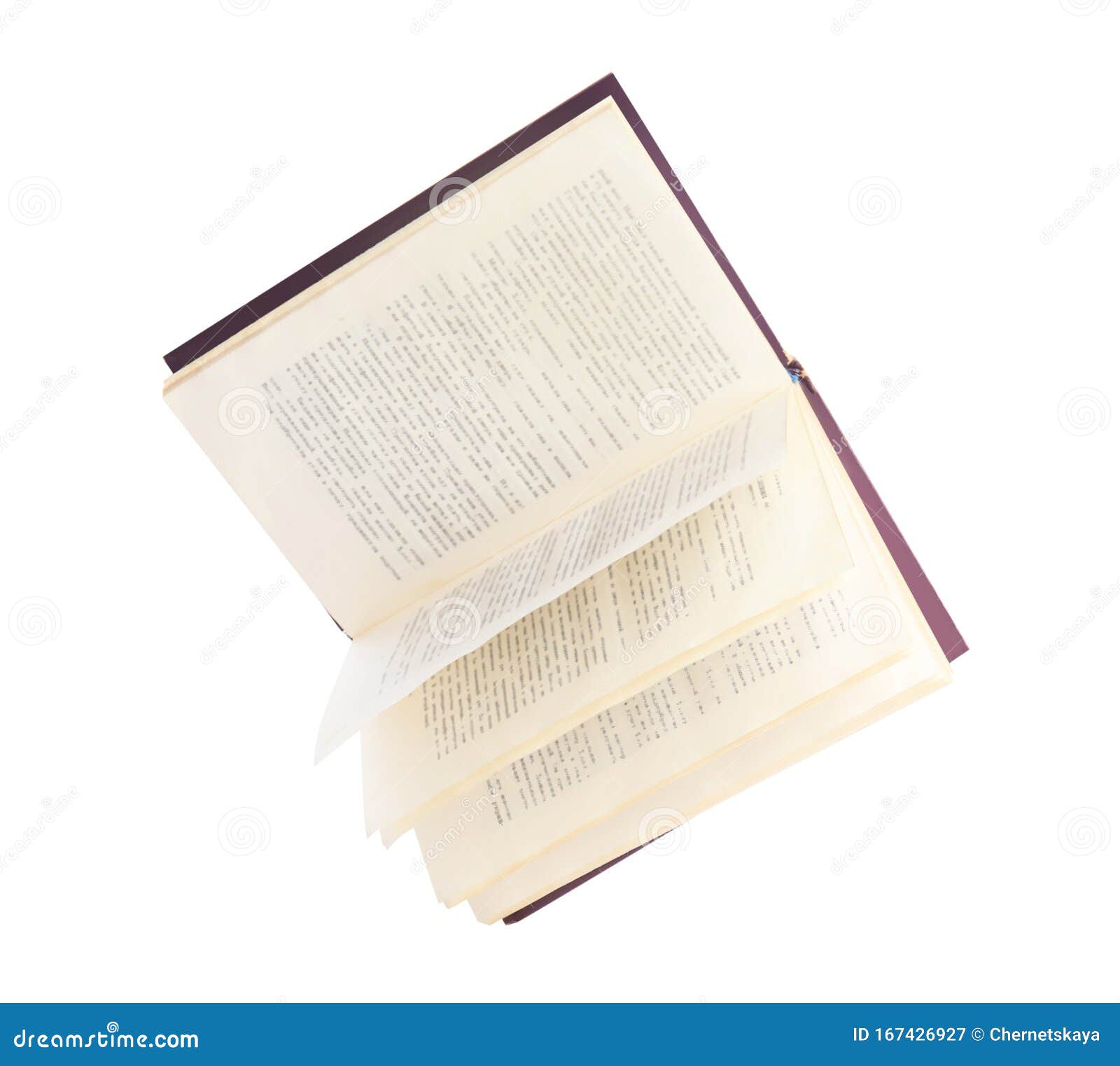 Open Book with Hard Cover on White Stock Image - Image of literature ...