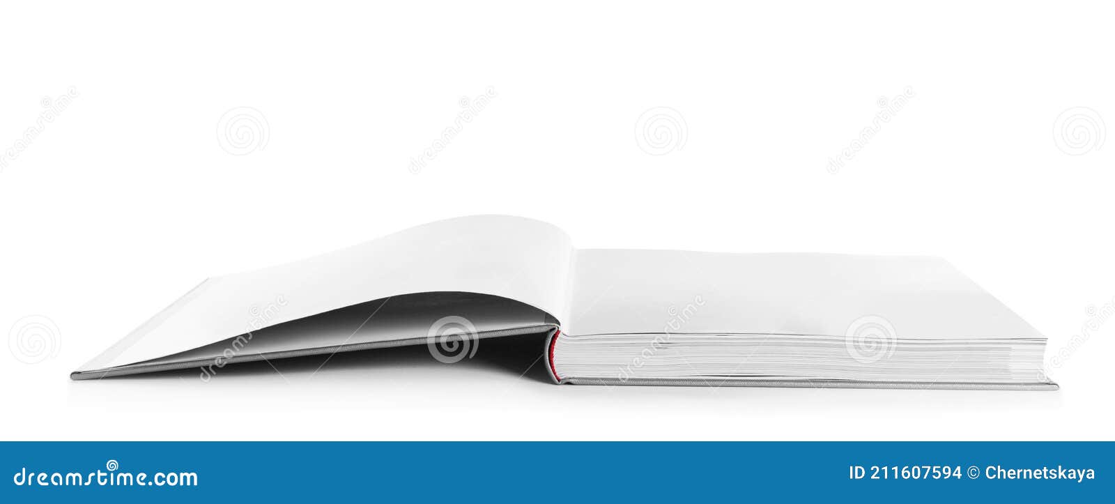 Open Book with Hard Cover Isolated on White Stock Photo - Image of ...
