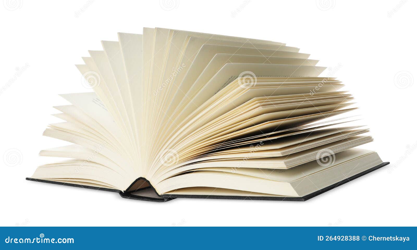 Open Book with Hard Cover Isolated on White Stock Photo - Image of ...