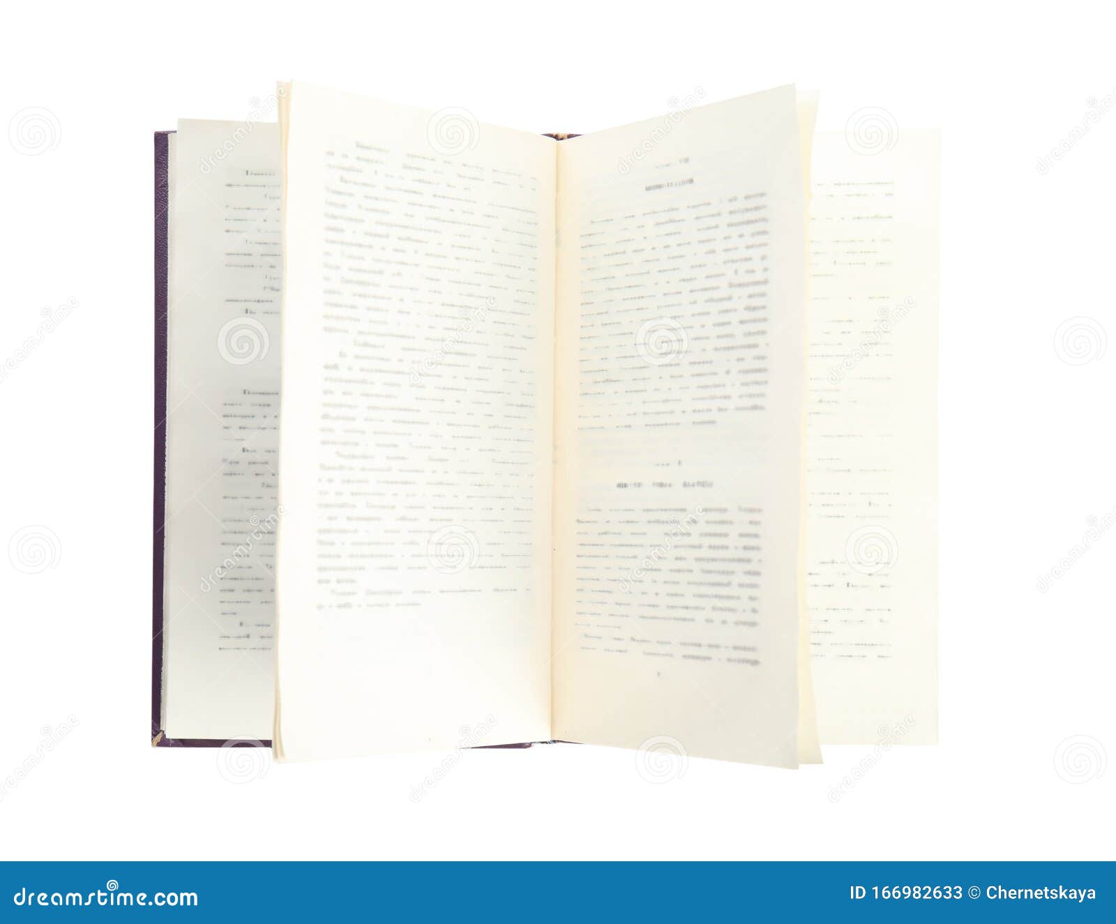 Open Book with Hard Cover Isolated on White Stock Image - Image of ...