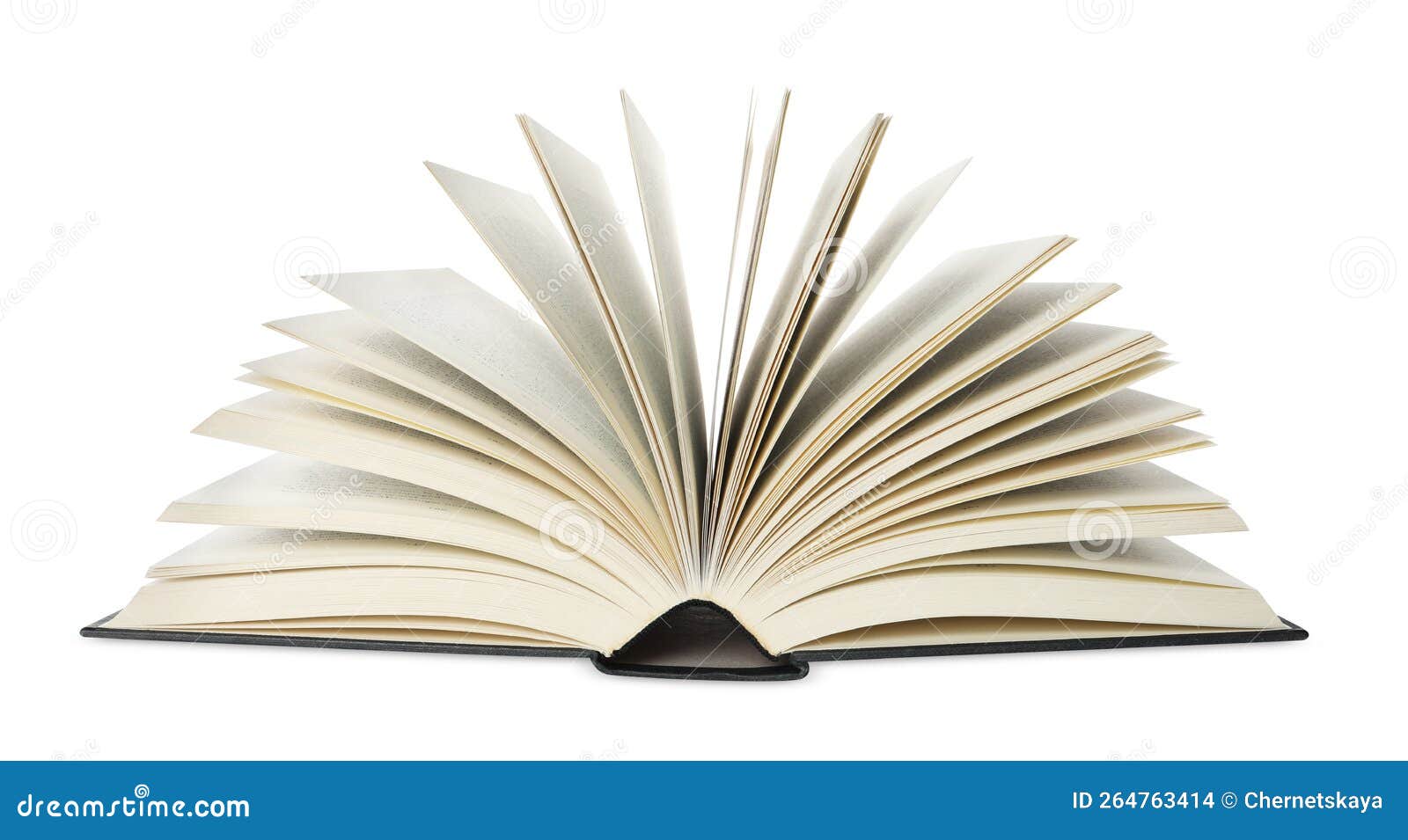 Open Book with Hard Cover on White Background Stock Photo - Image of ...