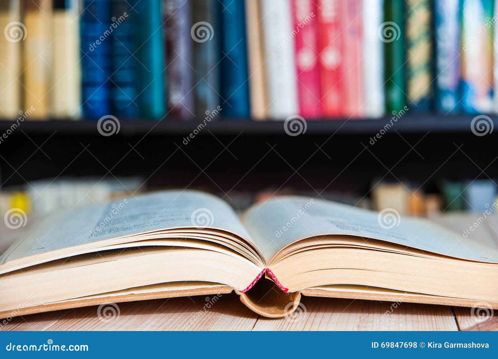 Open Book, Hardback Books on Wooden Table. Back To School Stock Photo ...
