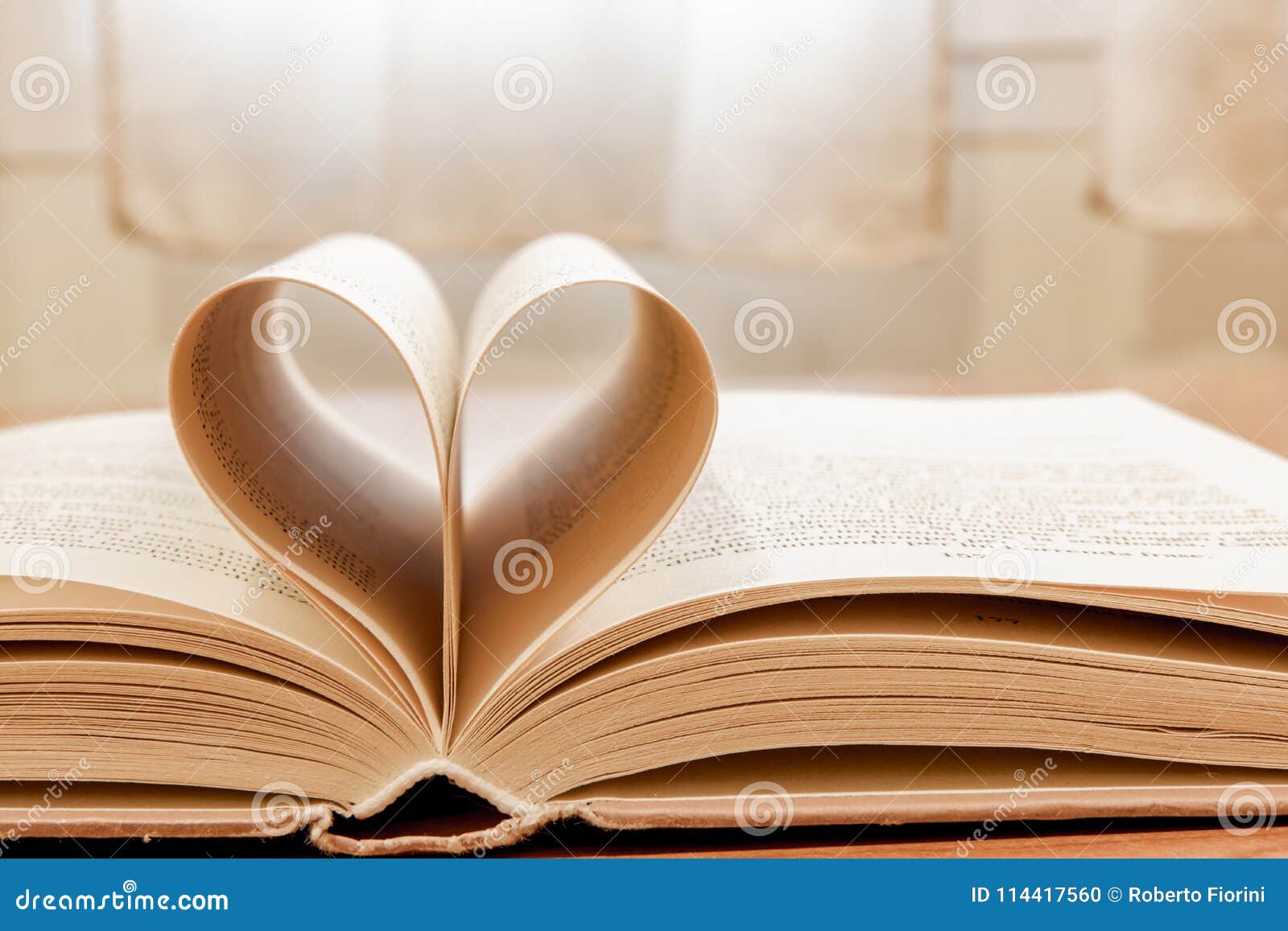 Open book with heart stock photo. Image of open, book - 114417560