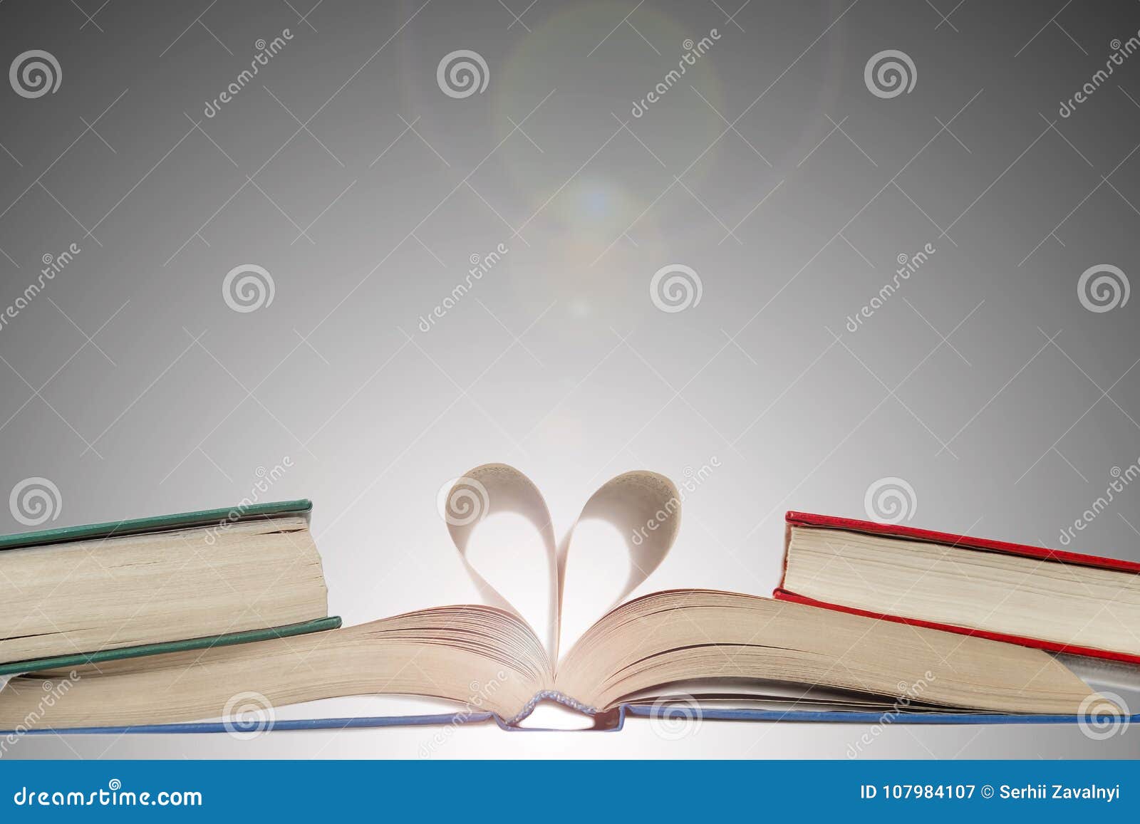 An Open Book with a Heart from the Pages, a Love of Reading and Science ...