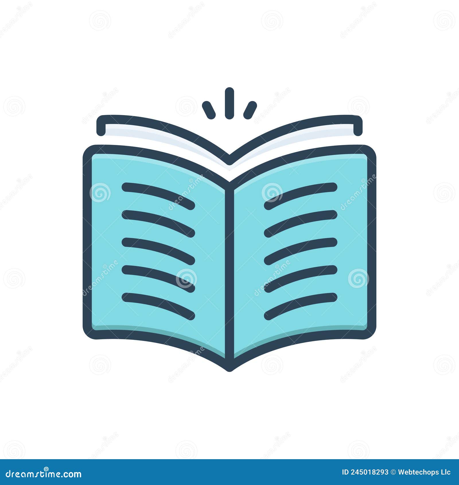 Color Illustration Icon for Open Book, Open and Knowledge Stock ...