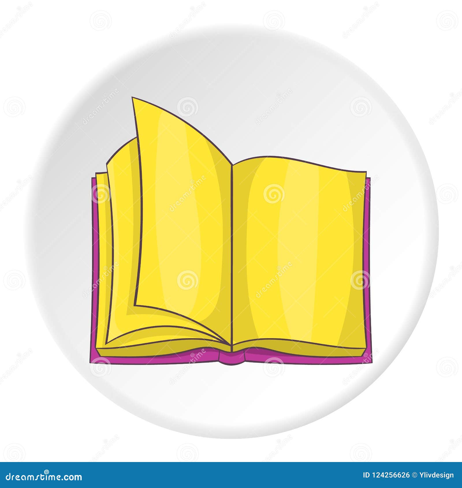 Open Book Icon, Cartoon Style Stock Illustration - Illustration of ...