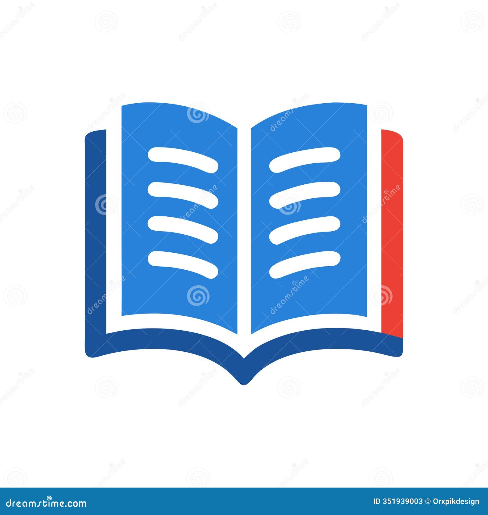 Open Book Icon for Reading and Learning Stock Vector - Illustration of ...