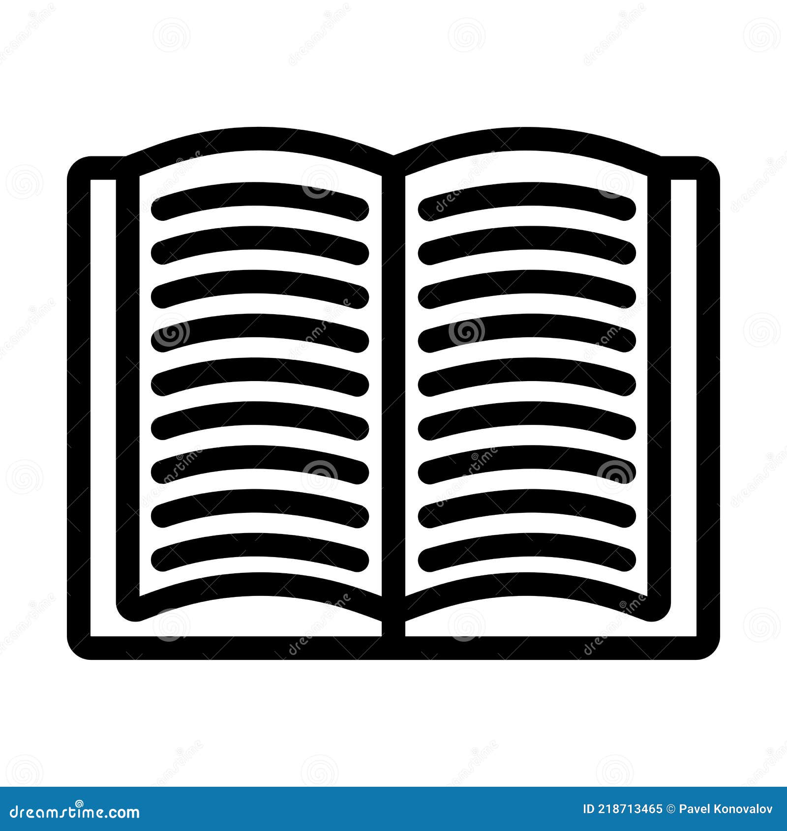 Open Book Icon stock vector. Illustration of encyclopedia - 218713465
