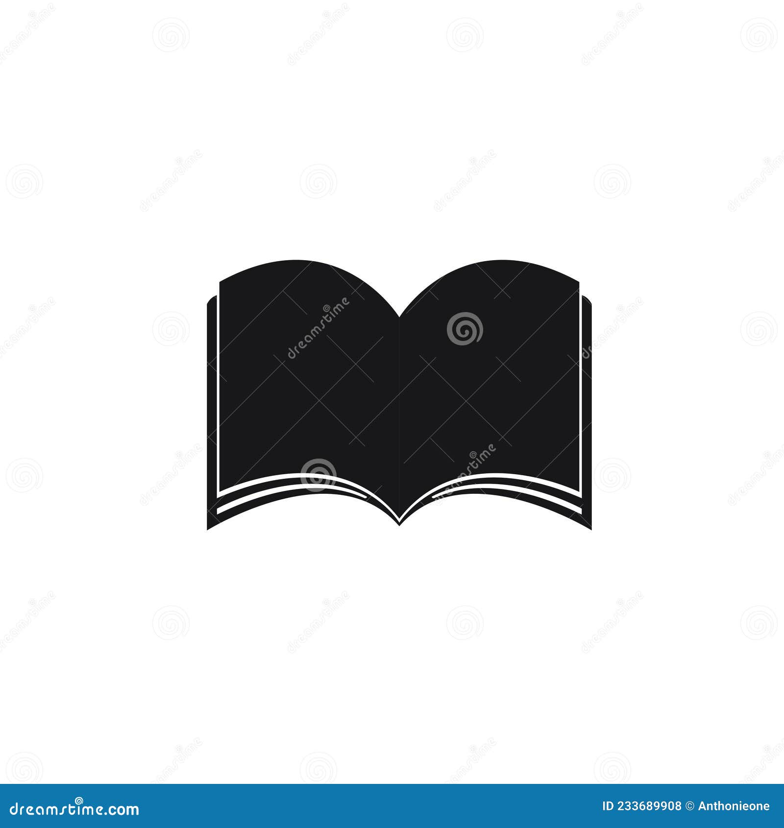 Open Book Icon Flat Design Isolated Vector Illustration Stock Vector ...